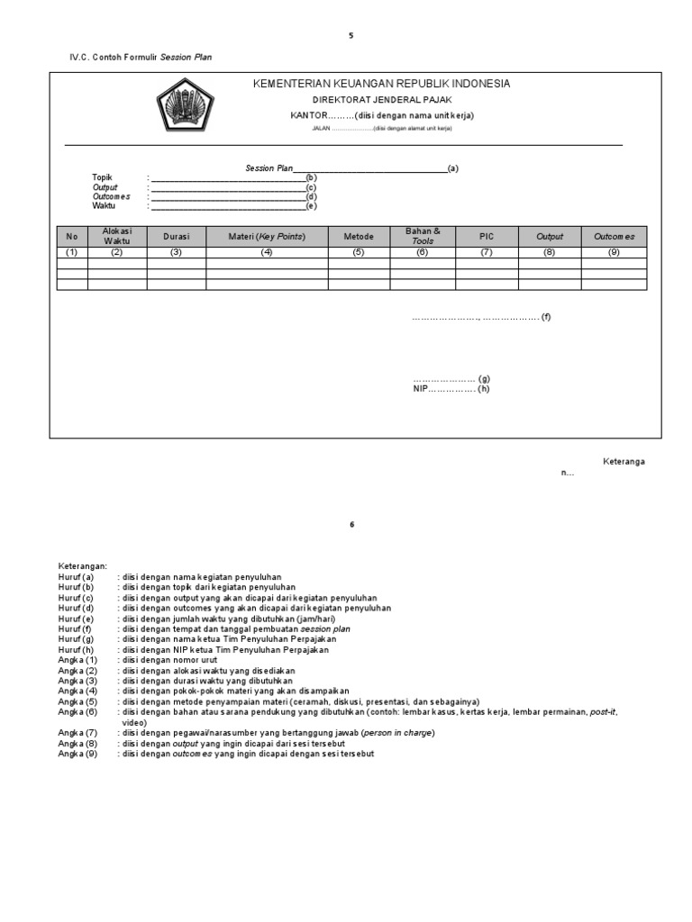 Lampiran C (Session Plan) | PDF