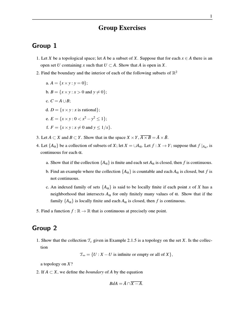 Exercises | PDF | Continuous Function | Mathematical Objects