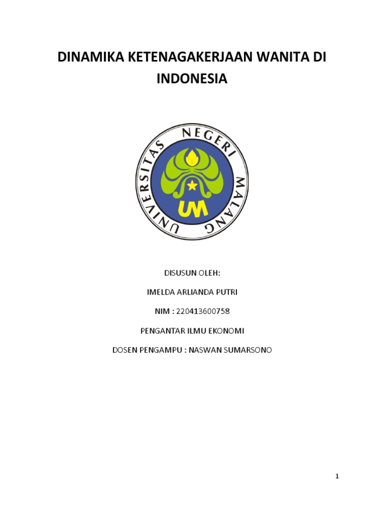 Dinamika Ketenagakerjaan Wanita Di Indonesia | PDF