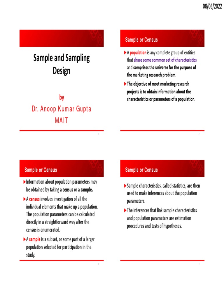 2 Sample and Sampling Design | PDF