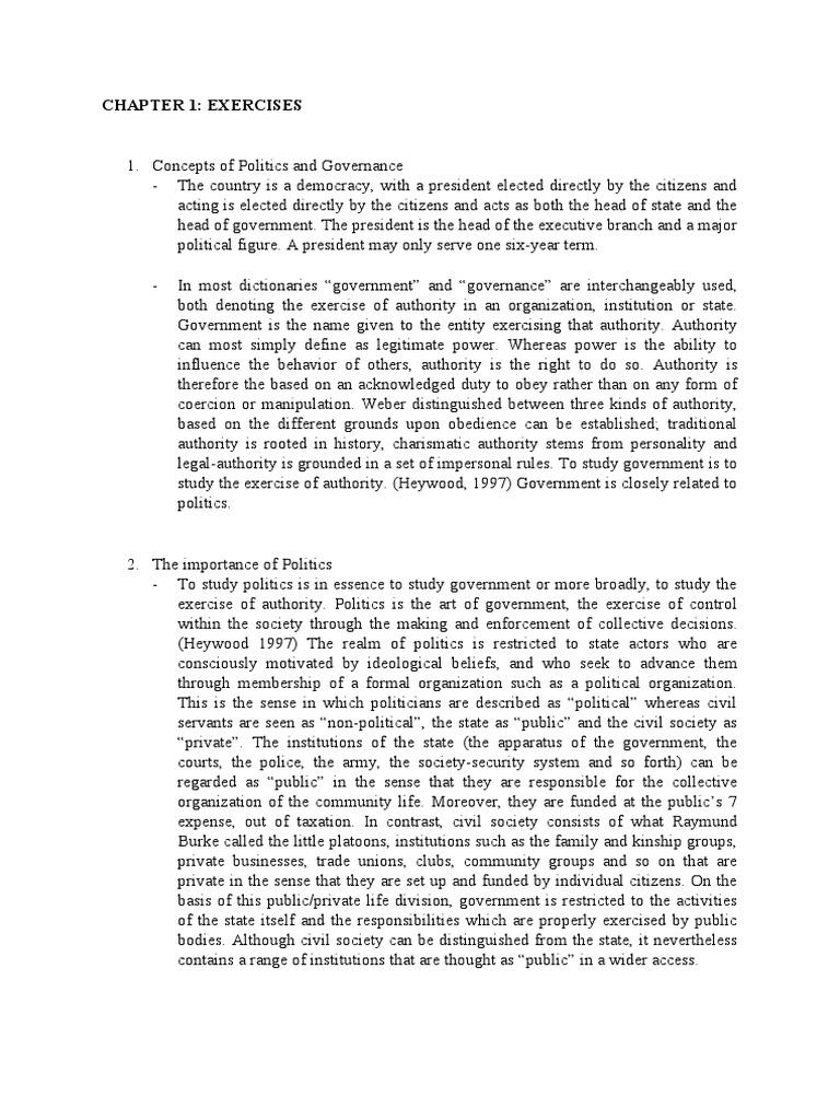 Politics and Governance | PDF | State (Polity) | Governance