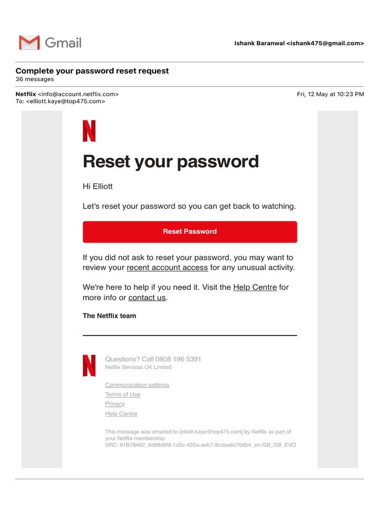 Complete Your Password Reset Request | PDF | Password | Netflix