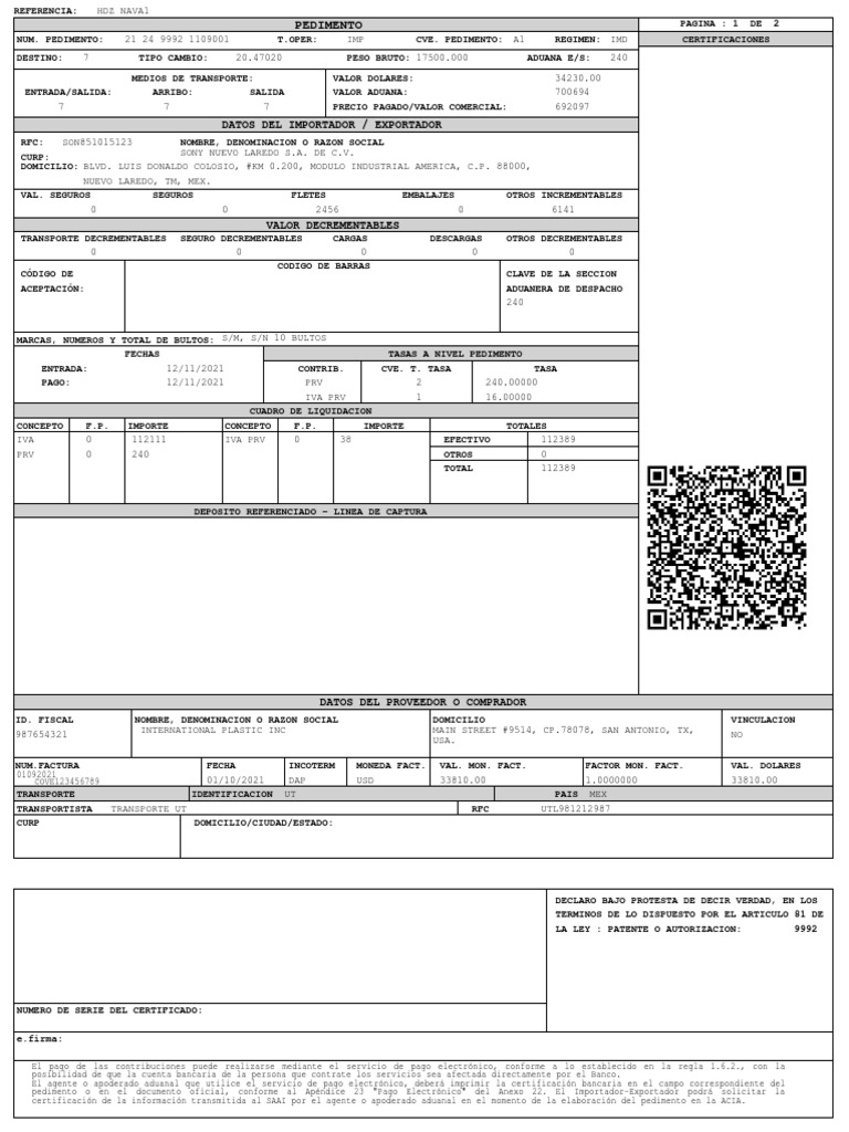 Pedimento Digital | PDF | Business | El comercio internacional