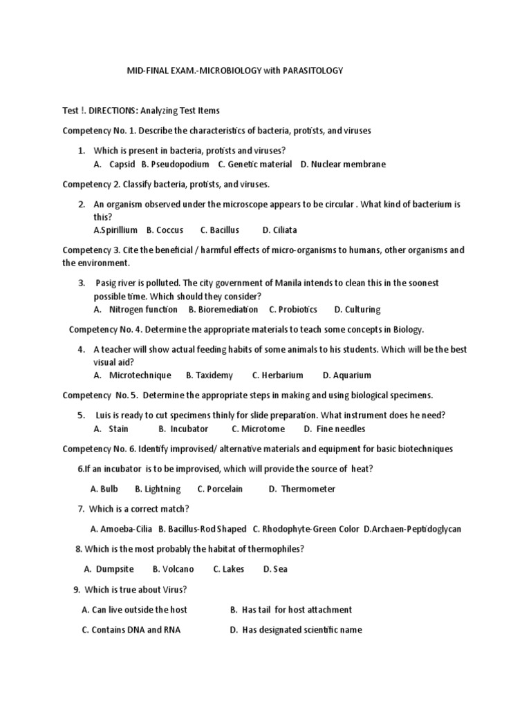 AMDNA 4 Midterm Exam Microbiology | PDF | Virus | Bacteria