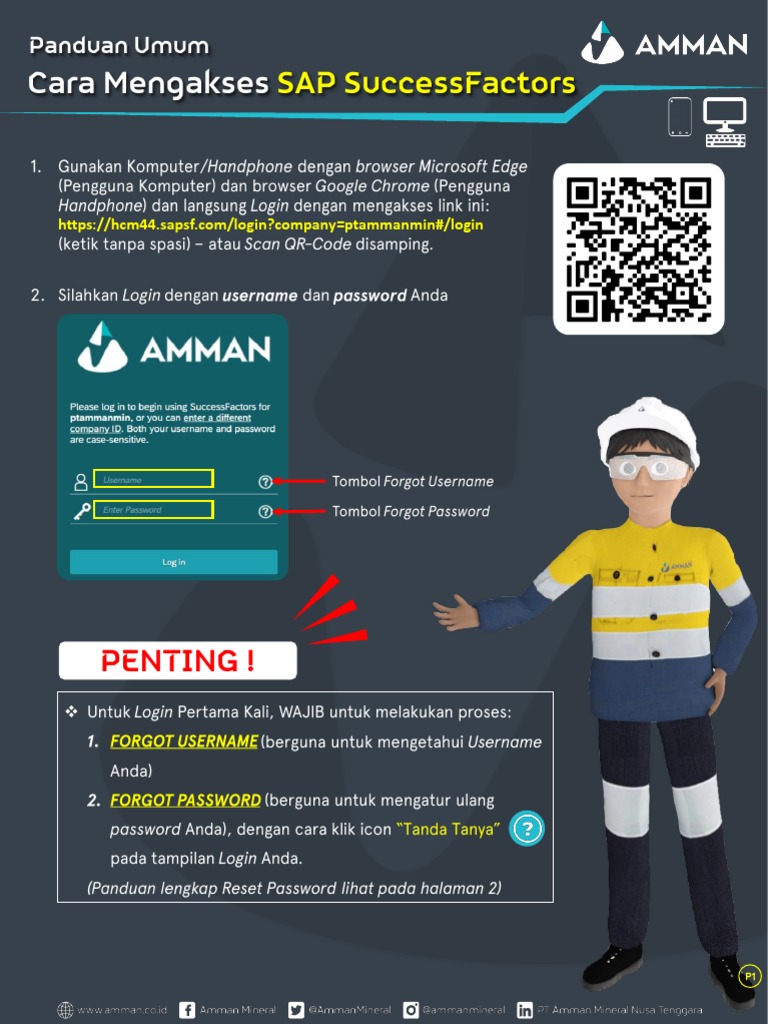 01 Panduan Umum Reset & Login SuccessFactors 2022 Update | PDF