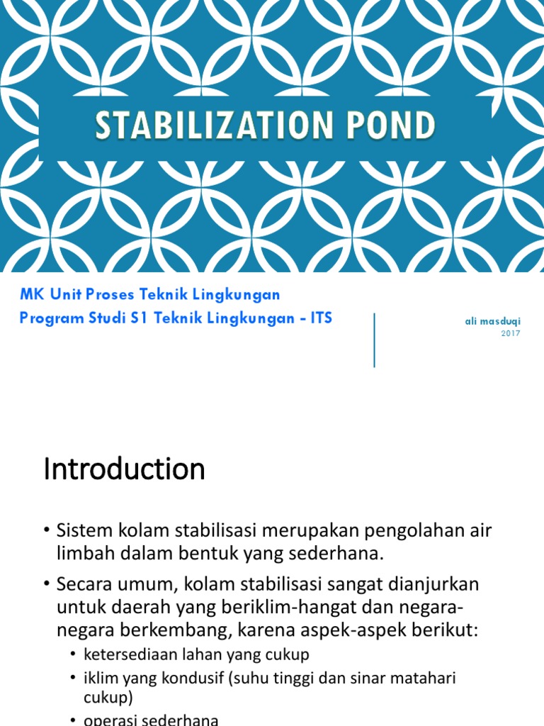 Stabilization Pond | PDF