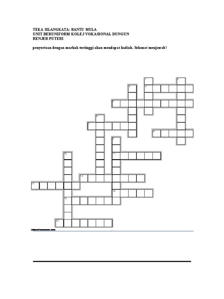 Teka Silang Kata Renjer | PDF