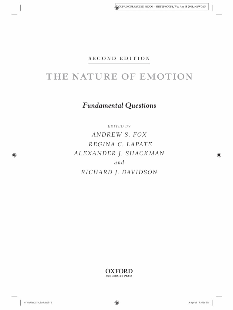 The Nature of Emotion | PDF