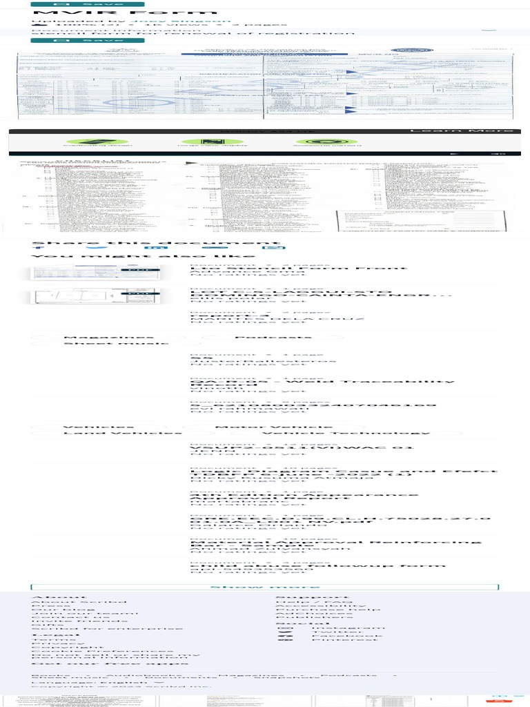MVIR Form PDF Vehicles Motor Vehicle | PDF