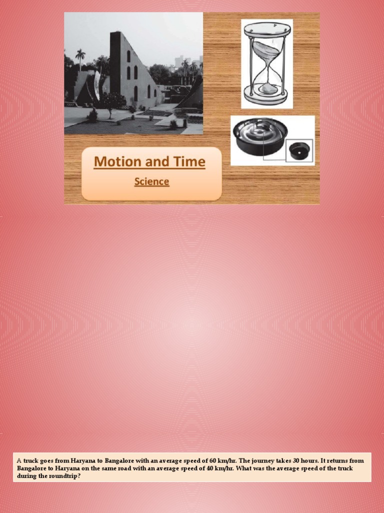 Motion and Time Class 7, 2022 | PDF | Speed | Oscillation