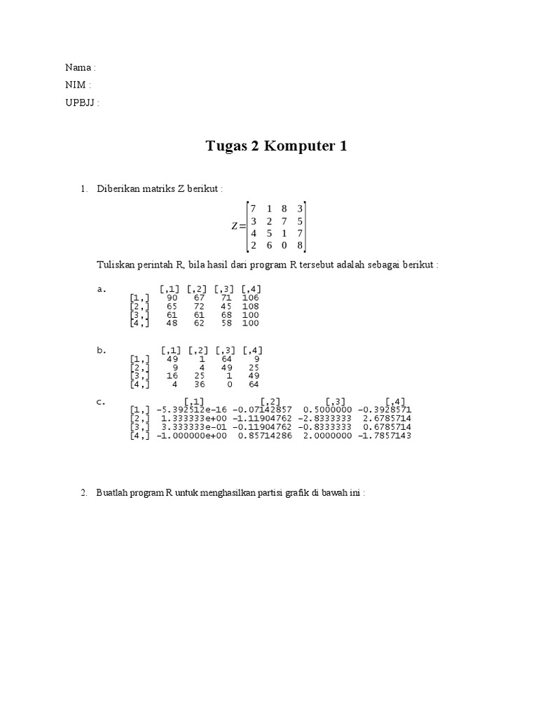 Tugas 2 Komputer 1 | PDF