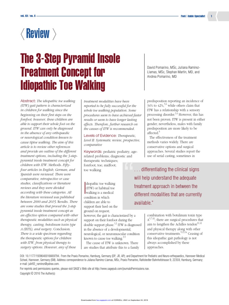 Pomarino2016 (Pyramid Insole) | PDF | Foot | Therapy