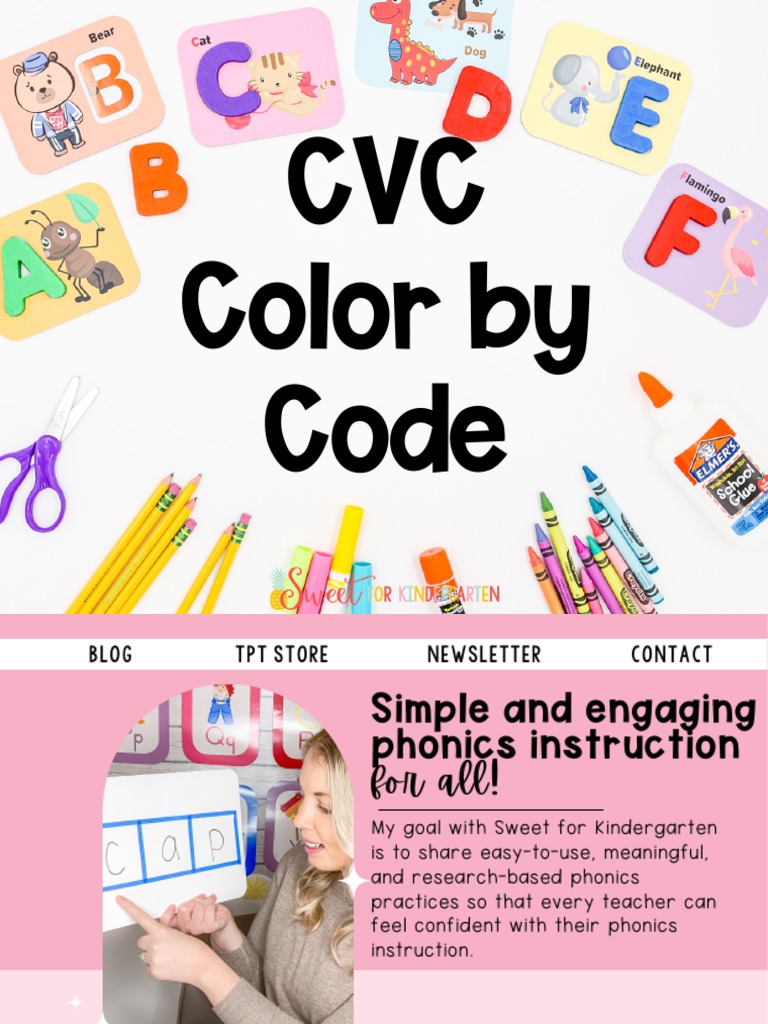 Color by Code Free Sample | PDF | Phonics | Learning Methods