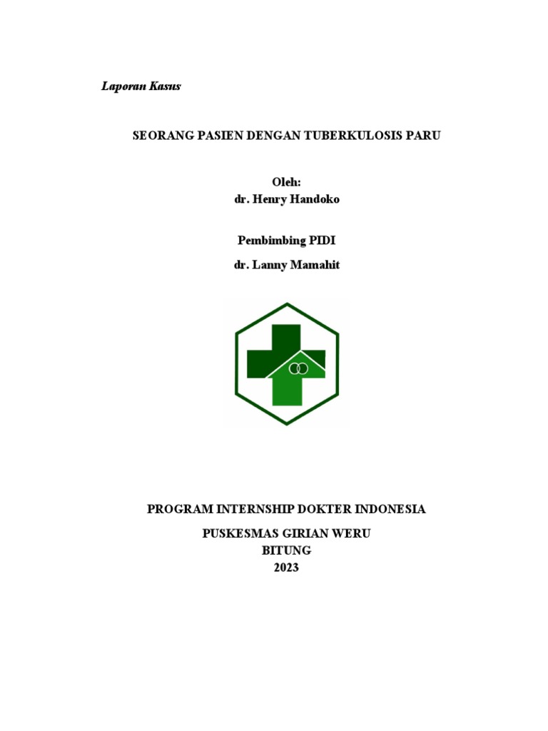 CASE REPORT PUSKESMAS-TB Paru | PDF