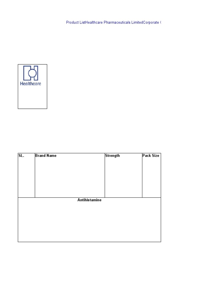 HPL All Product List | PDF | Drugs | Medical Treatments