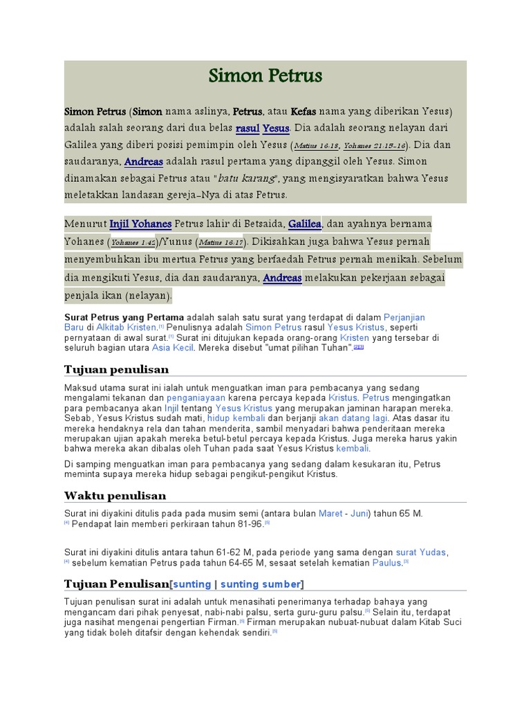 Simon Petrus Vito | PDF
