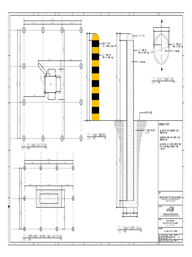 CS01 - Bollard Layout and Detail | PDF | Technology & Engineering