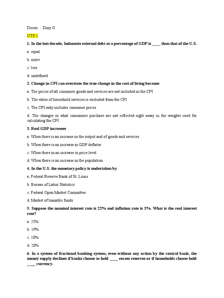 UTS EKO2 Pengantar Bu Diny 2021 | PDF