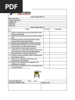 Form Check List Inspeksi Mesin Gerinda | PDF