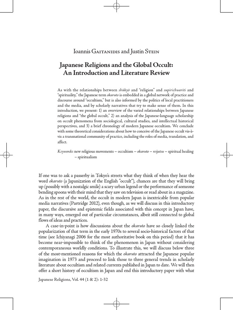 Japanese Religions and Global Occultism | PDF | Western Esotericism ...