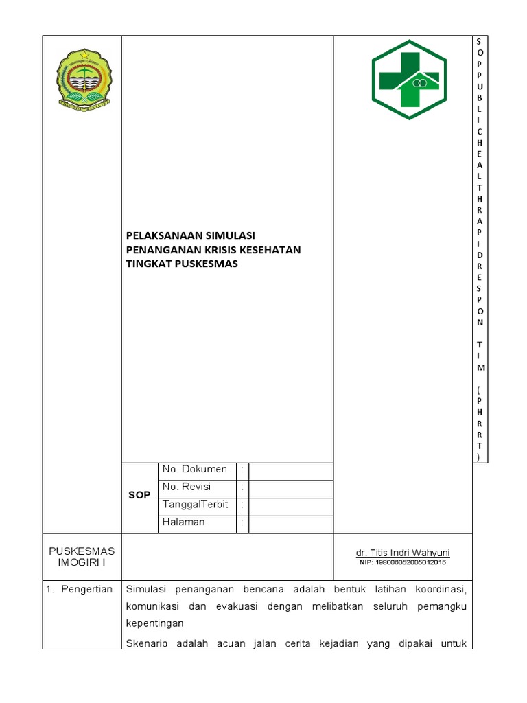 SOP Simulasi Bencana | PDF