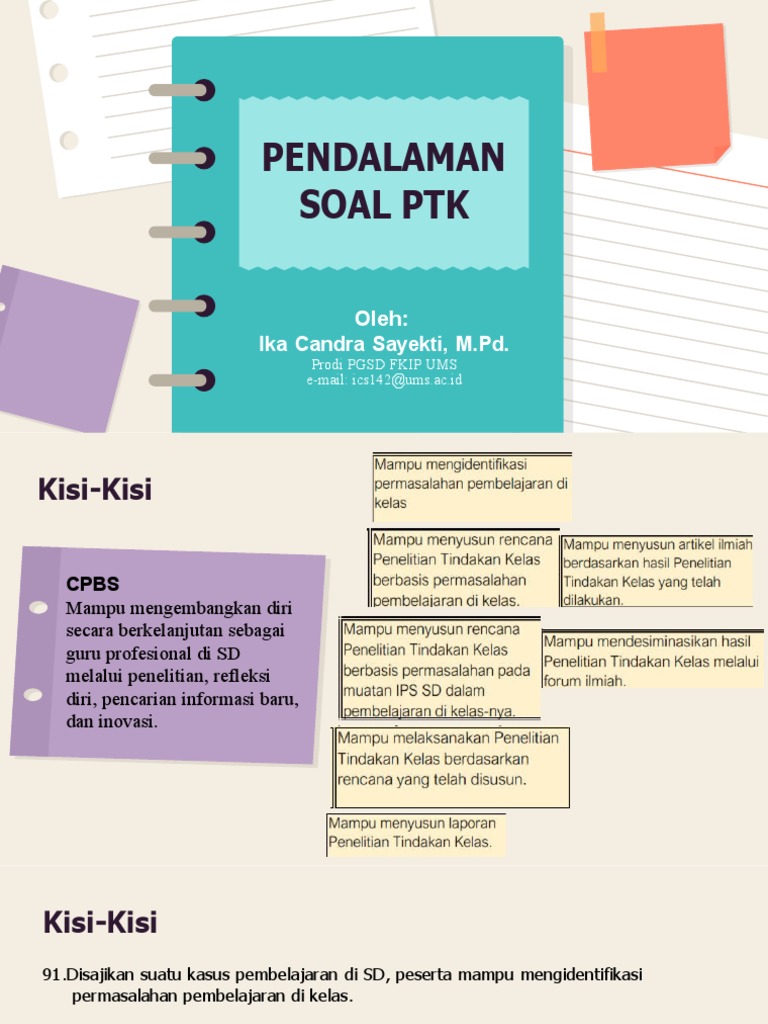 Soal PTK | PDF