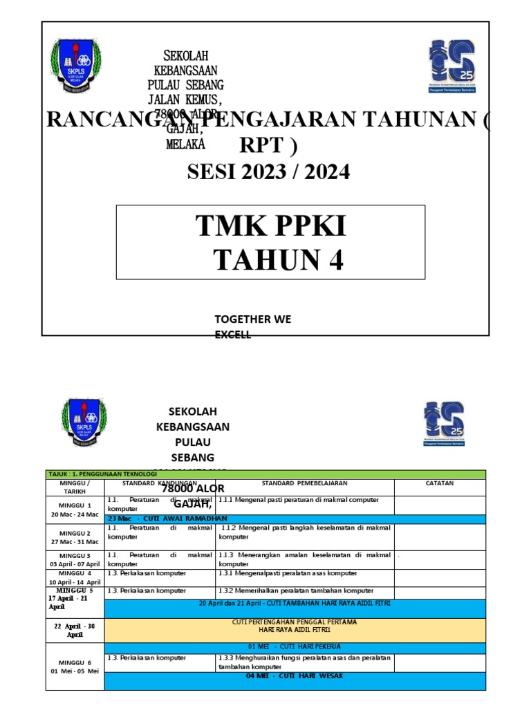 RPT TMK Tahun 4 | PDF