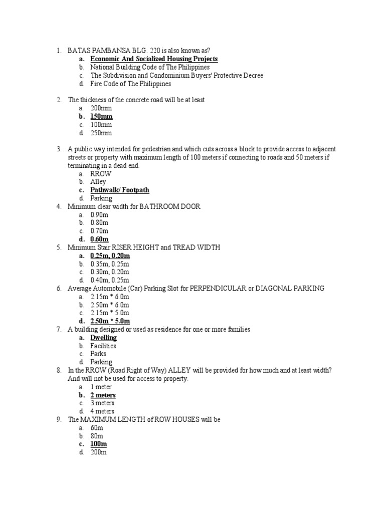 BP220 Quiz | PDF | Wall | Buildings And Structures