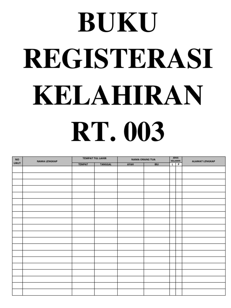 Buku Lampid RT 03 | PDF
