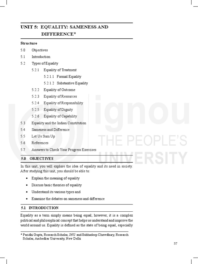 Unit 5 | PDF | Equal Opportunity | Social Equality