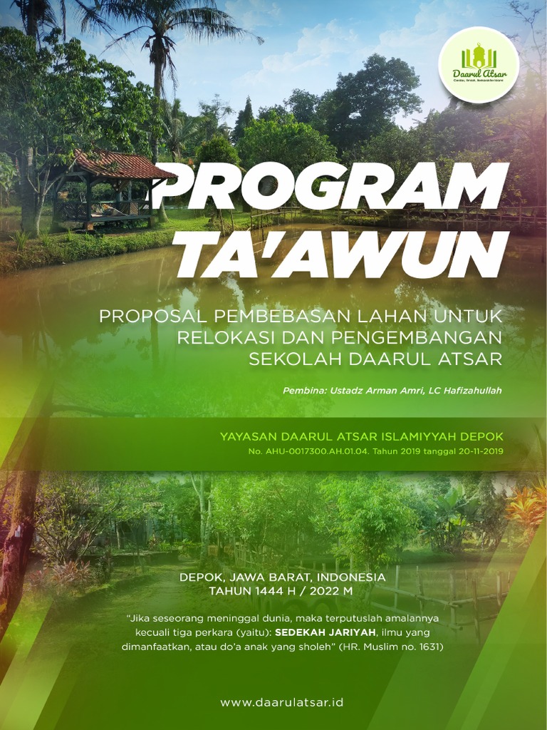 Proposal Pembebasan Lahan Sekolah Daarul Atsar - 041122 | PDF