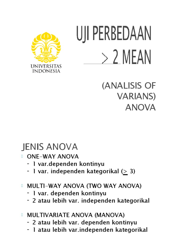 Uji Beda - 2 Mean | PDF