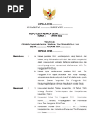 Contoh SK Pengangkatan Dan Penetapan Pengurus PKK Desa | PDF