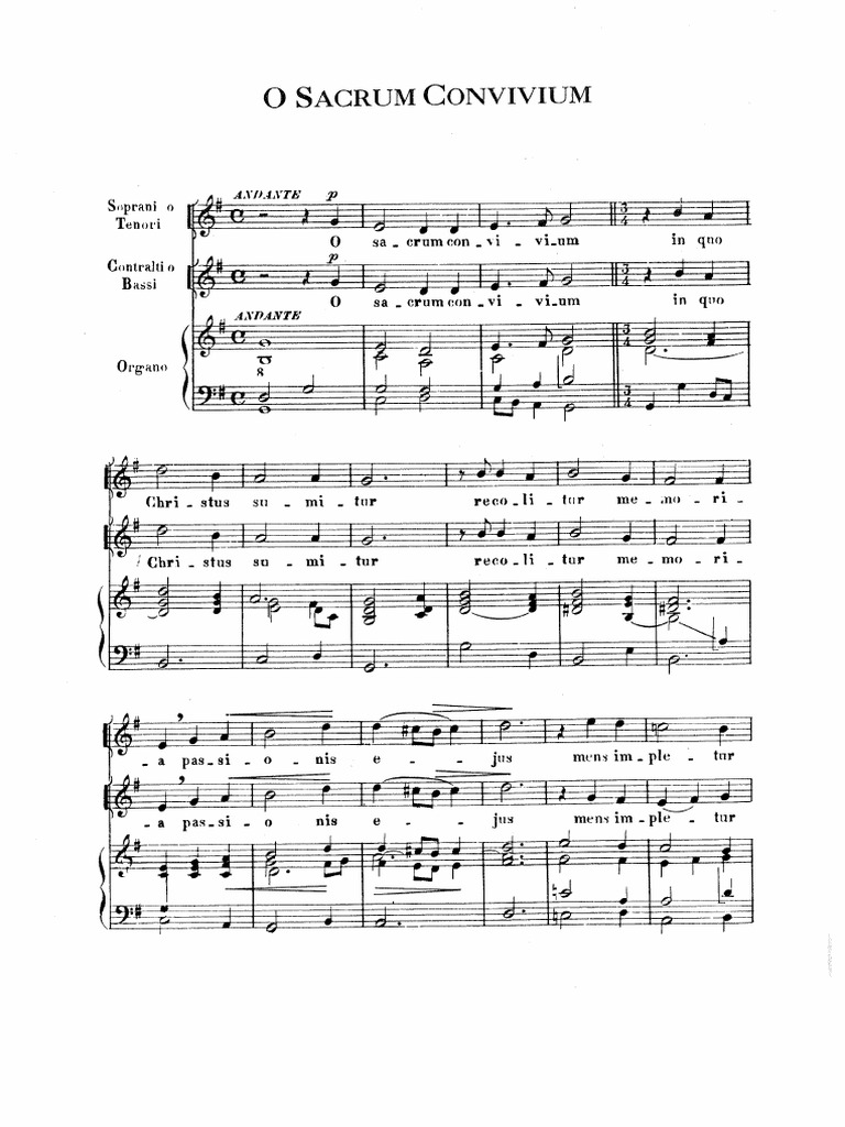 O Sacrum Convivium | PDF