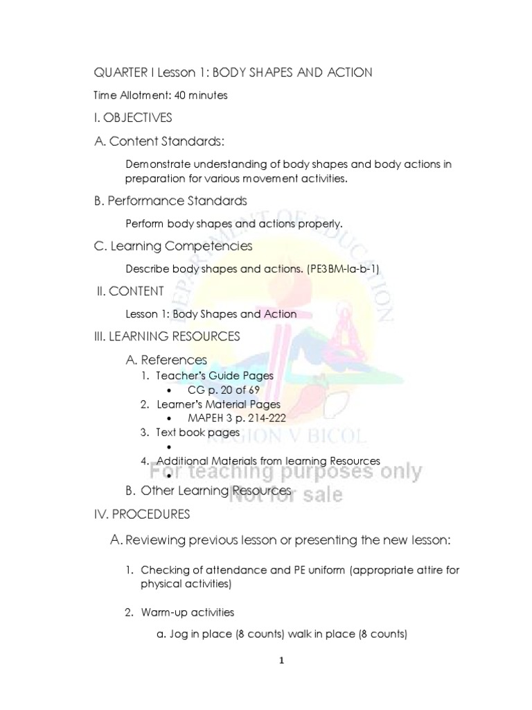 PHYSICALEDUCATION Grade 3 | PDF | Flexibility (Anatomy) | Learning