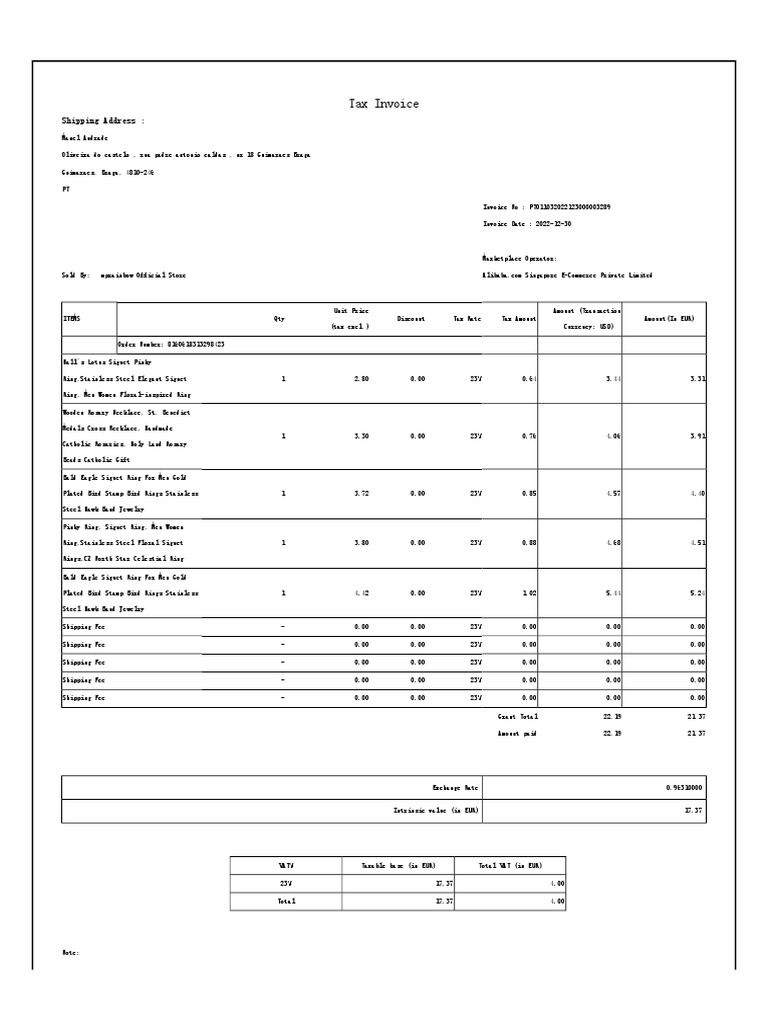 Detailed Tax Invoice for Order 8160618313298423 | PDF | Taxes | Payments