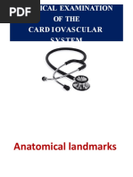 Examination of Cvs | PDF | Cardiovascular System | Angiology
