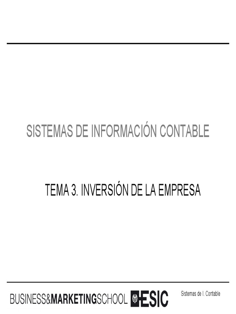 SIC Tema 3 - El Estudio Del Balance. Activo y Amortizaciones | PDF | Contabilidad | Activo fijo