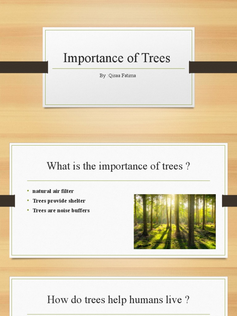 Importance of Trees | PDF