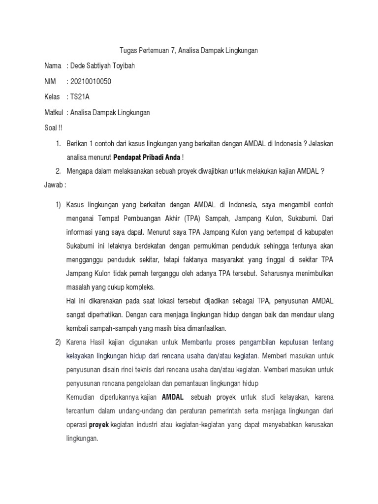 Dokumen Amdal | PDF