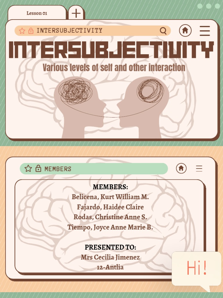 Intersubjectivity Group 1 | PDF | Awareness | Emotions