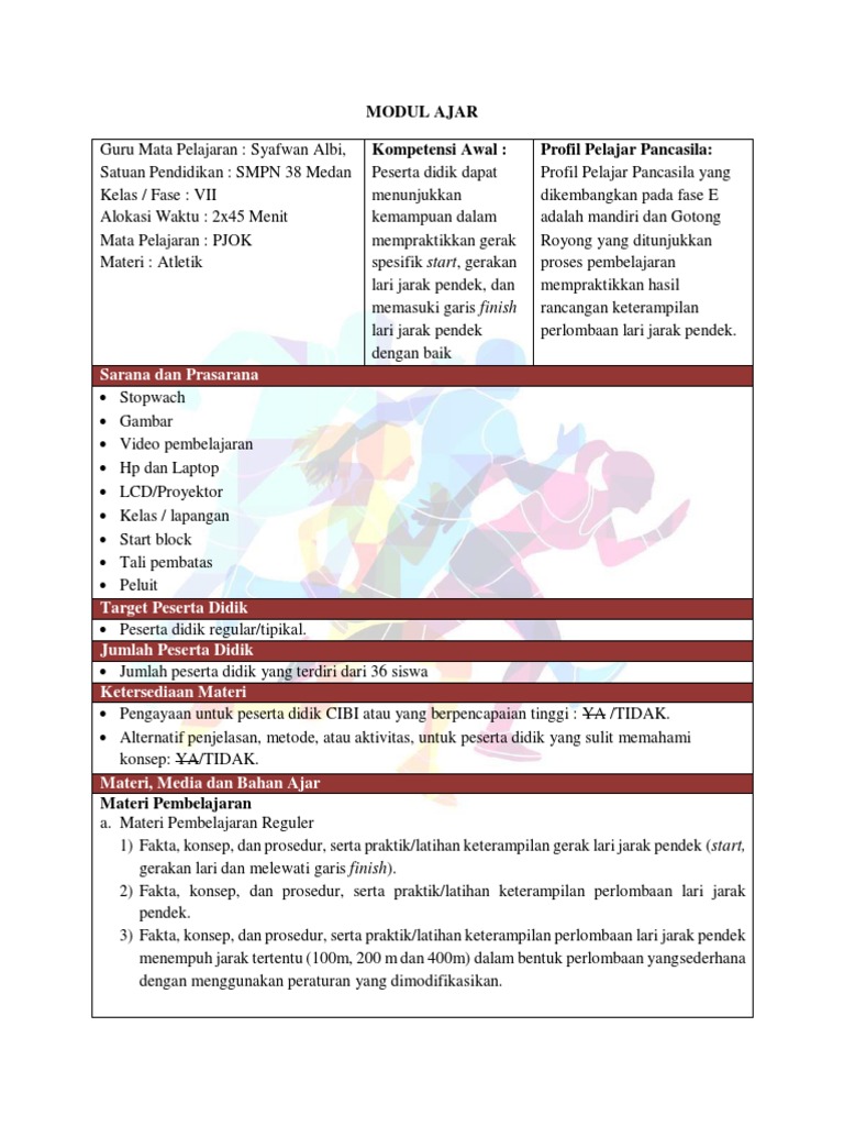 Modul Ajar - PPL T4 Sa | PDF