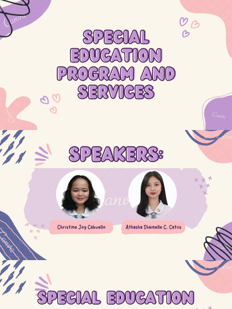 Special Education Program and Services | PDF | Special Education | Disability