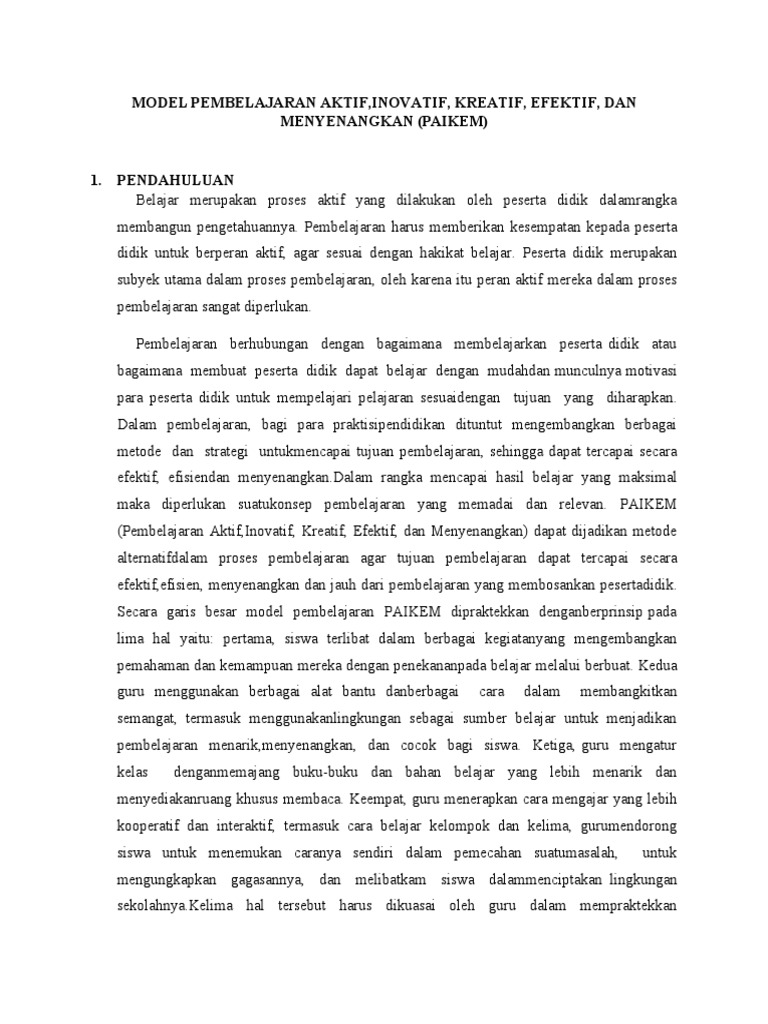 Uts Model Model Pembelajaran | PDF