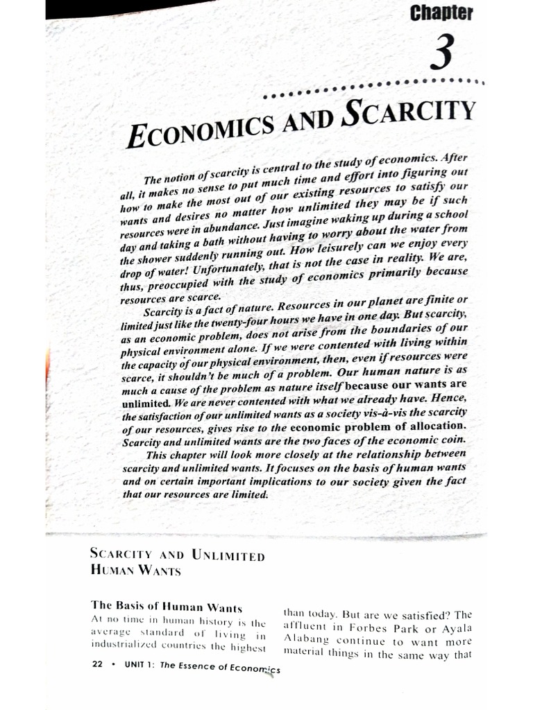 I. Economics and Scarcity | PDF