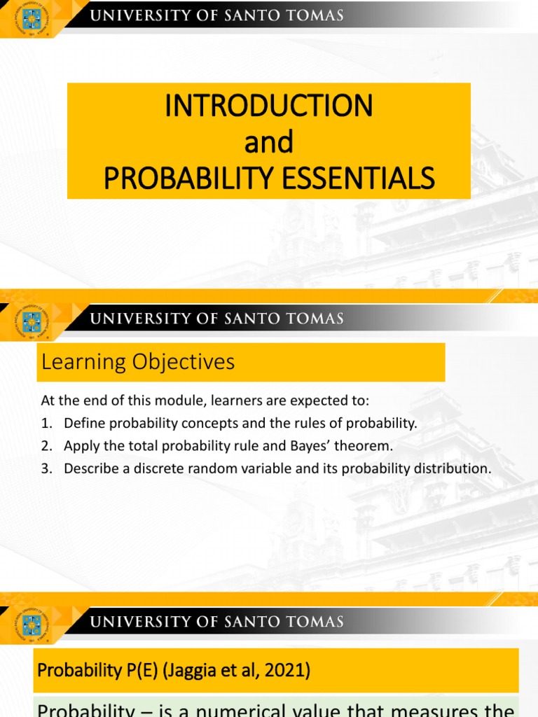 Module 4A Introduction and Probability Essentials | PDF | Probability ...