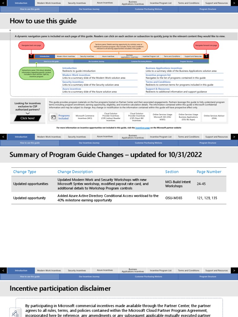 FY23 Microsoft Commercial Partner Incentives Guide (31October2022) | PDF | Microsoft Azure ...