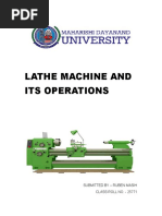 Lathe Machine | PDF | Crafts | Woodworking