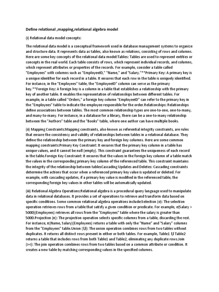 ASDFHL | PDF | Relational Database | Relational Model