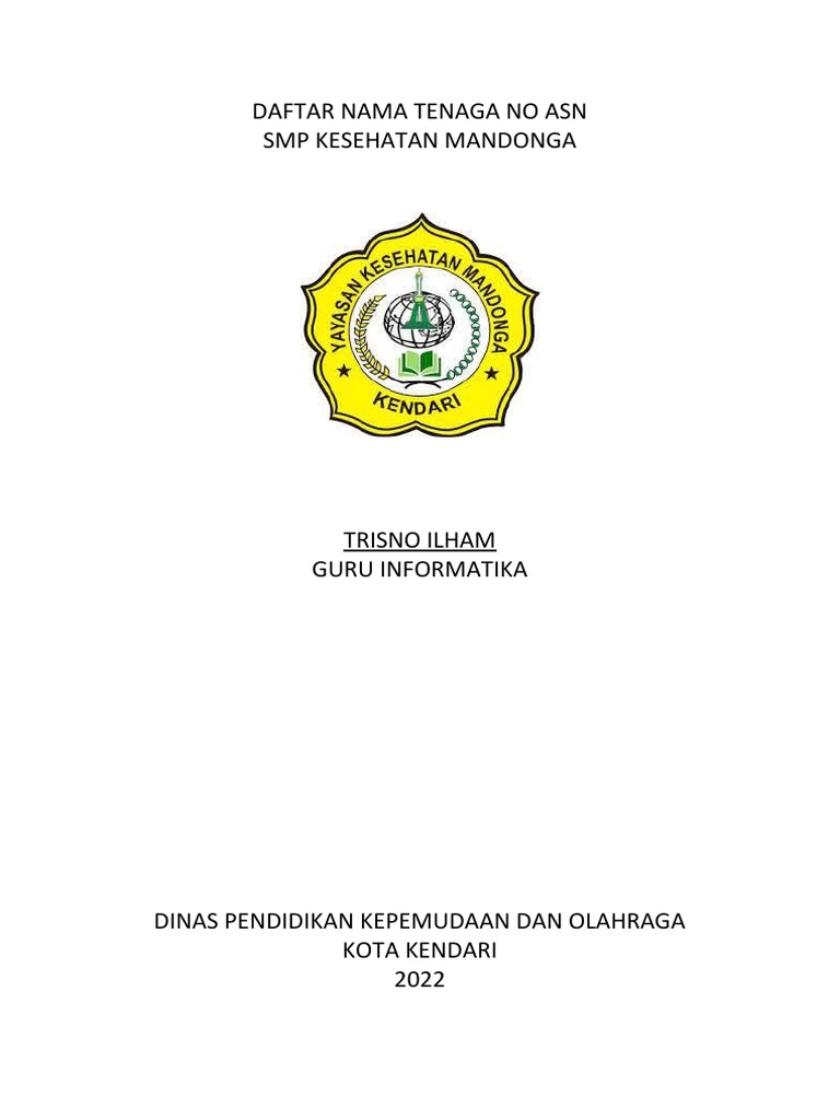 Cover Pemberkasan SMP Non PNS | PDF